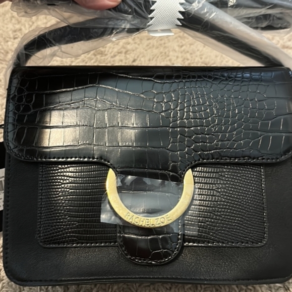 Rachel Zoe | Bags | Rachel Zoe Crossbody Handbag Purse Black Faux ...